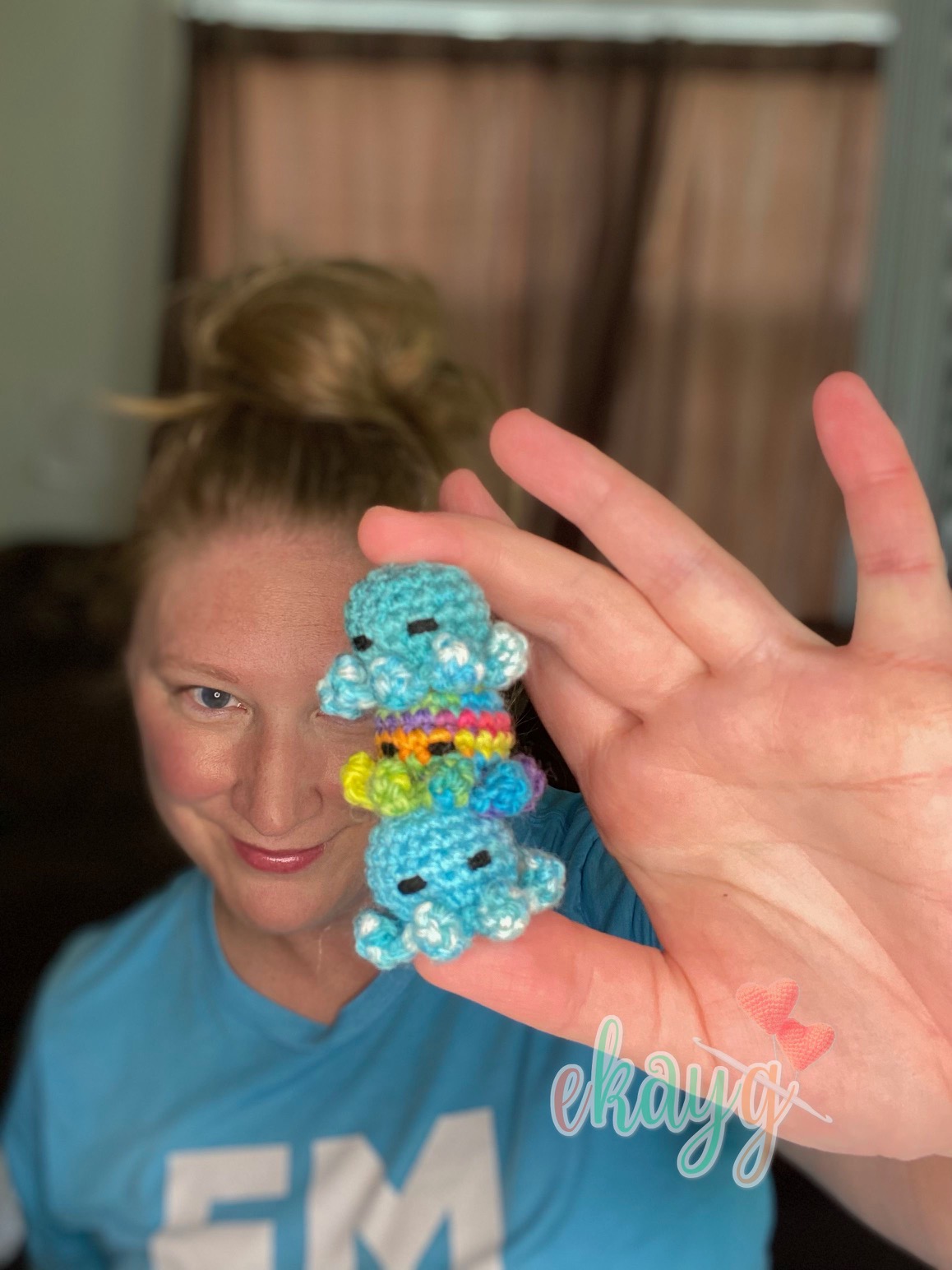 Tiny Scrap Yarn Octopus - ekayg crafts