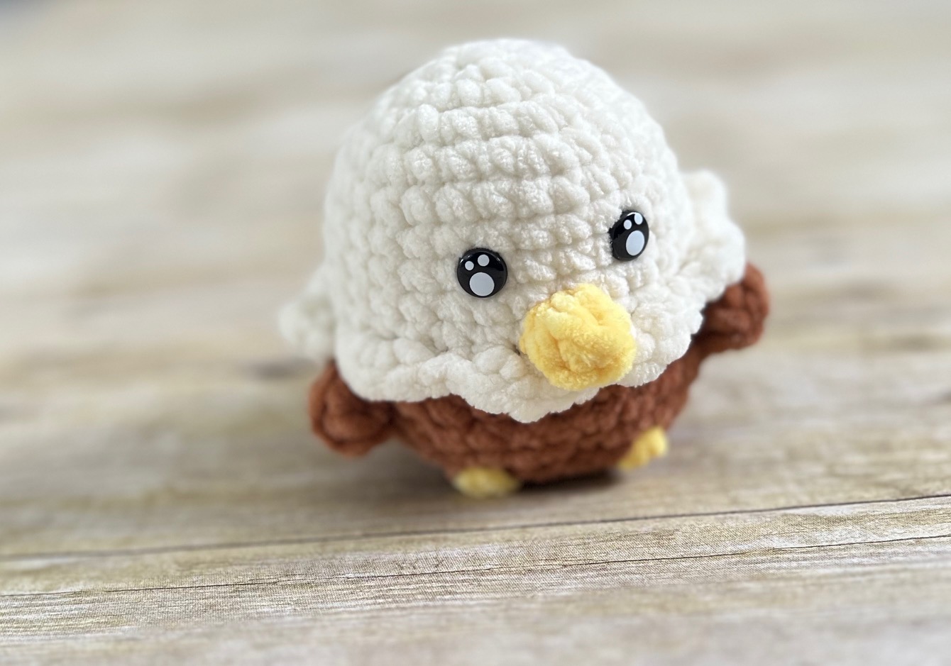Eagle Puffy Stuffy No Sew Crochet Pattern Ekayg Crafts